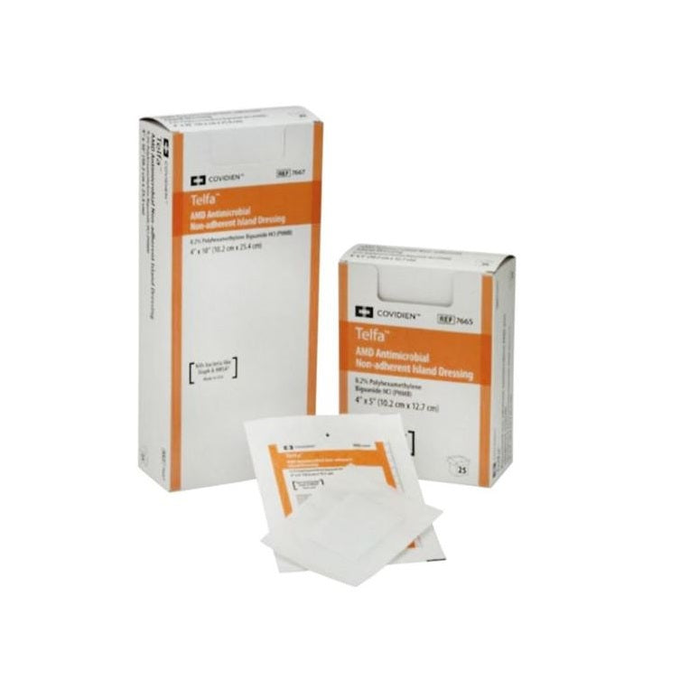 Telfa™ PHMB Antimicrobial Adhesive Island Dressing | 4 x 10IN for ...