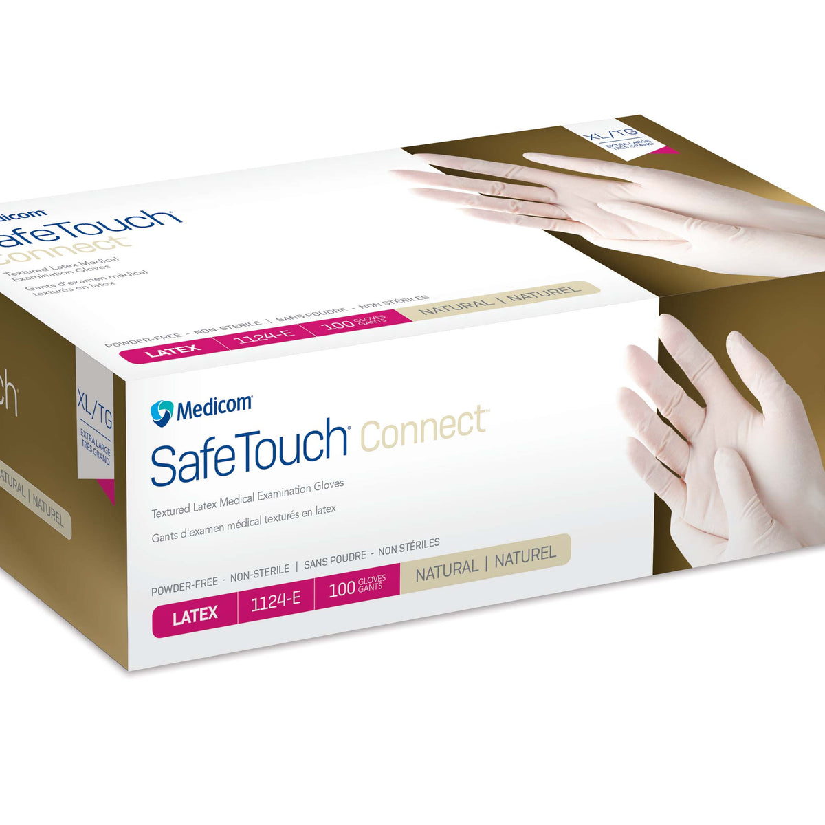 SafeTouch Connect Natural Gloves – 100/Box | Comfortable, Latex-Free ...