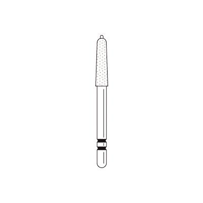 Two Striper® FG All Ceramic Guide Pin Diamond Burs – FG, Cone Guide Tip ...