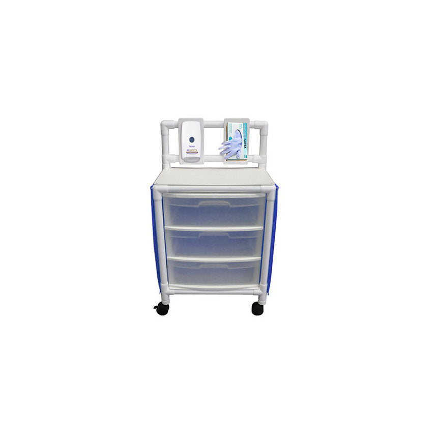 Isolation Cart, L26" x H46" x D15.75" Blue – 3Z Dental