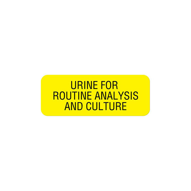 Laboratory Label, Urine, W5/16" x L1-1/4" Fluorescent Yellow – 3Z Dental