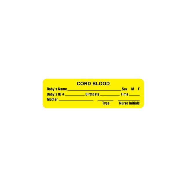 Fluorescent Yellow, Cord Medical Label – 3Z Dental