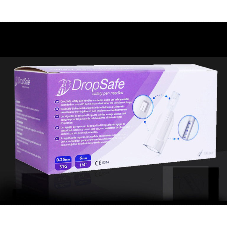 Dropsafe safety pen needles are sterile, single use needles intended ...
