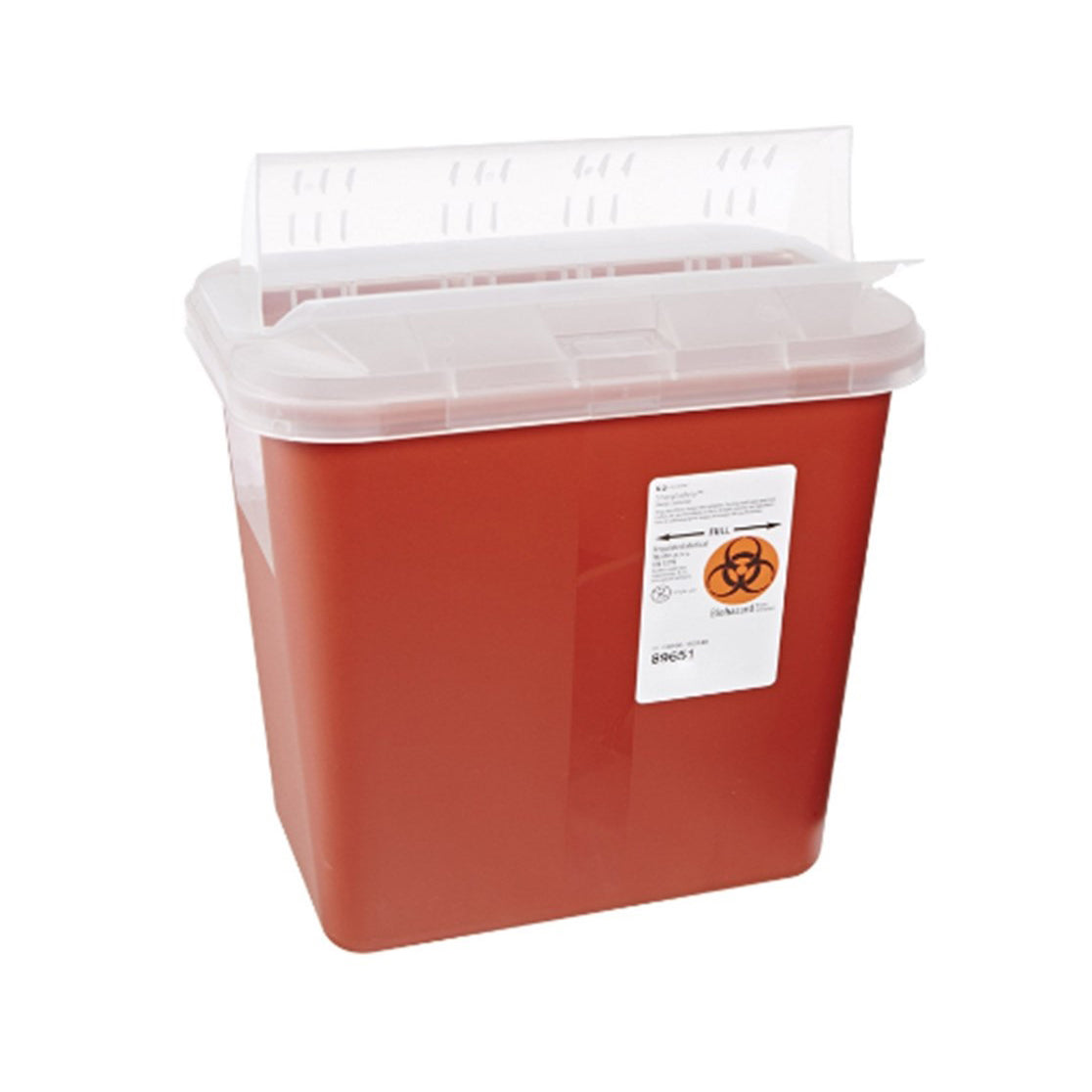 Multi-Purpose Sharps Container with Horizontal Drop Opening Lid ...