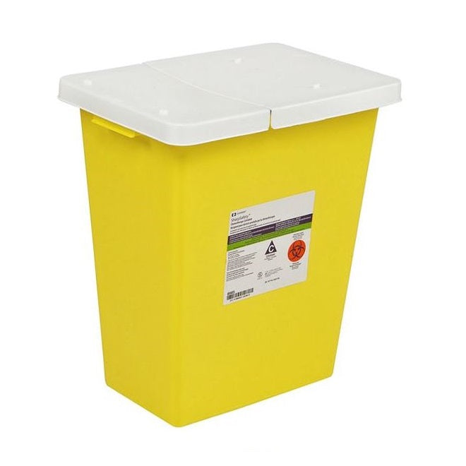 SharpSafety™ Chemotherapy Container | 2 Gallon, Yellow with Hinged Lid ...