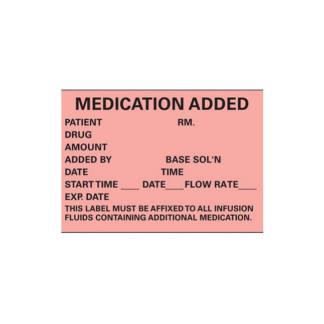 Medication Added Label – 3Z Dental