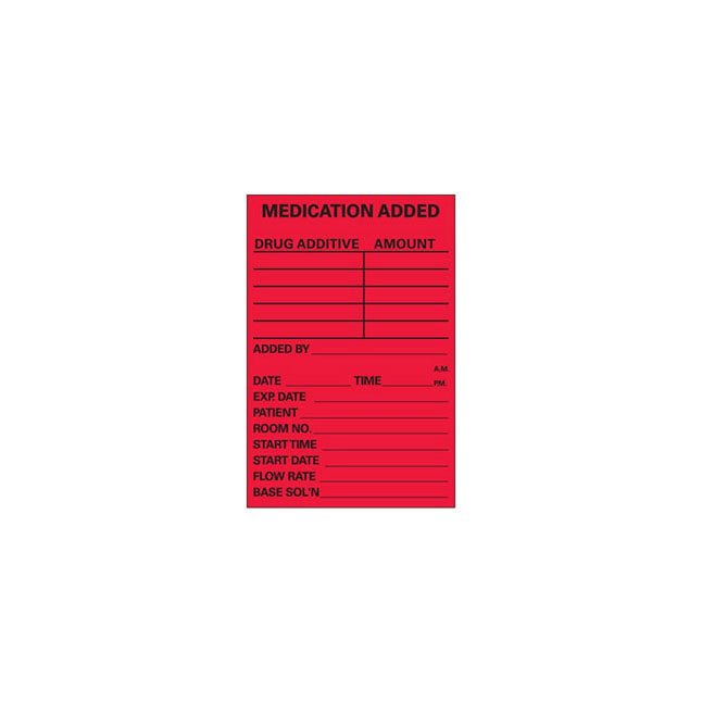 Medication Added Label – 3Z Dental