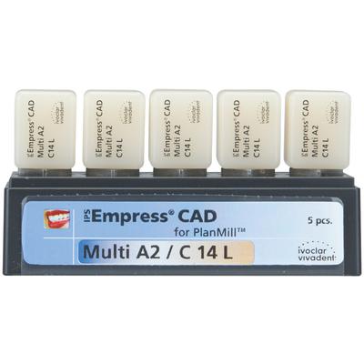 IPS Empress® CAD PlanMill™ Blocks - Multi, C14L, 5/Pkg – 3Z Dental