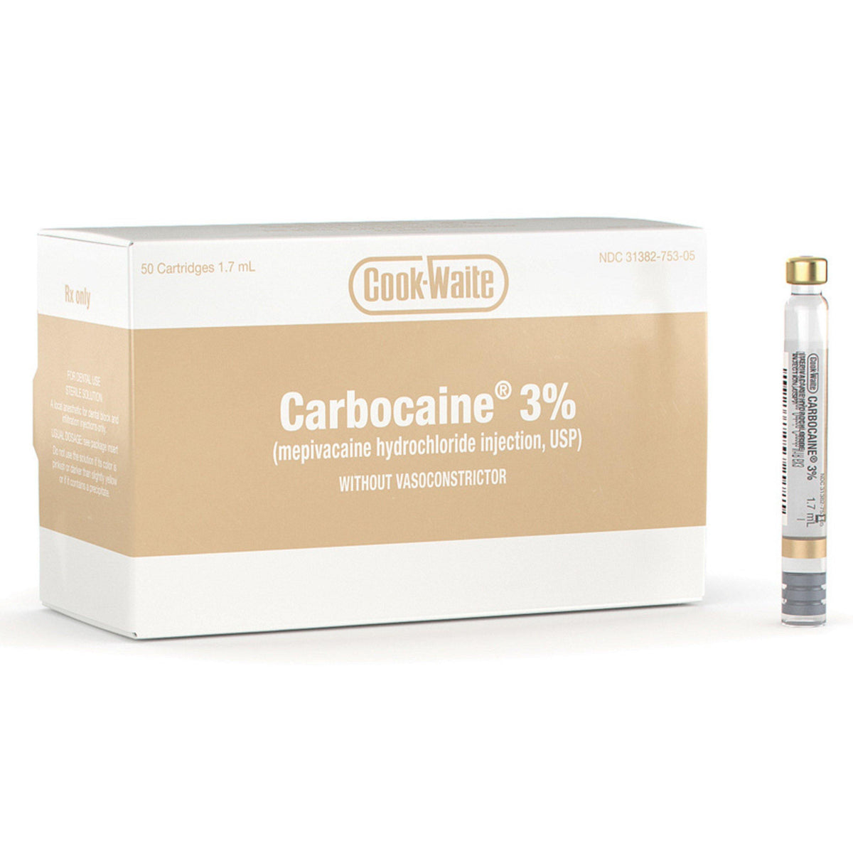 Carbocaine 3% Plain - 50/Box | Fast-Acting Local Anesthetic for Pain ...